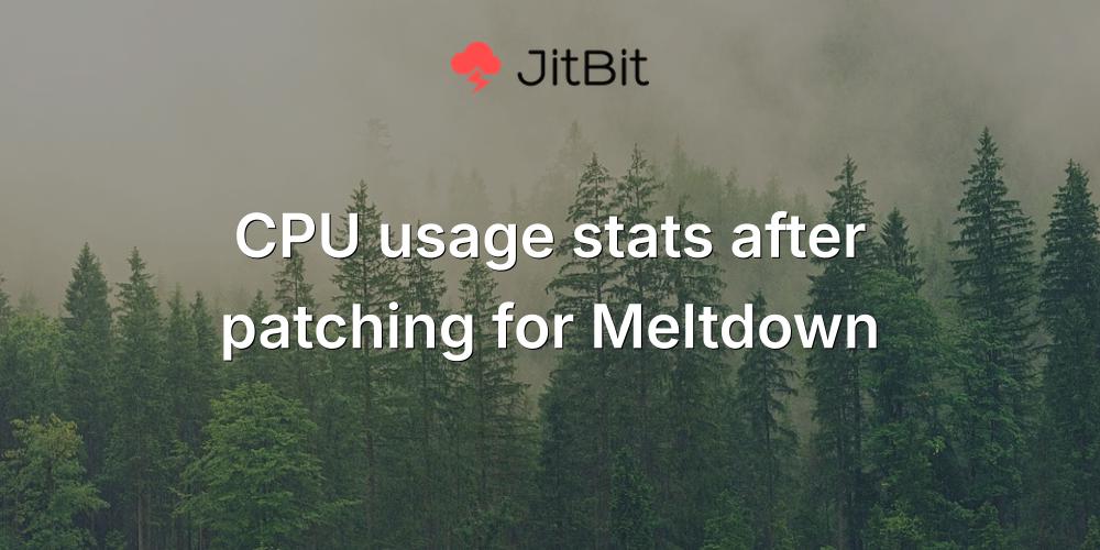 CPU usage stats after patching for Meltdown