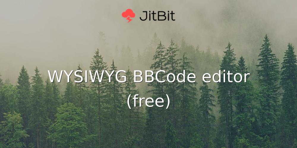WYSIWYG BBCode editor (free)